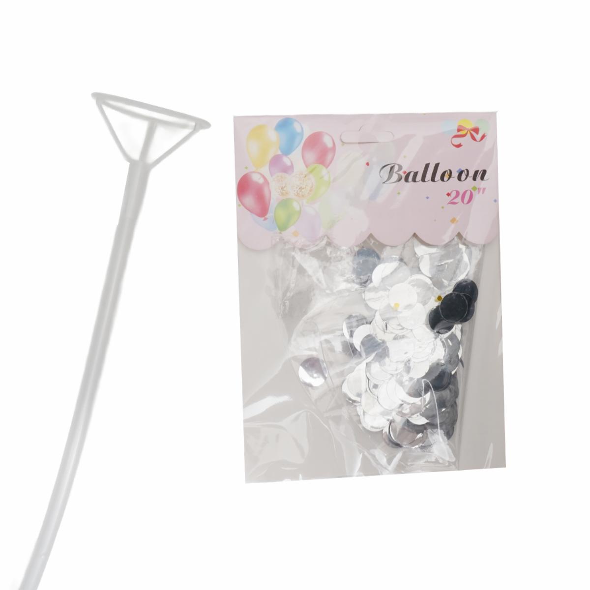 Globo Transparente Con Confeti N.20 EASTERN BALLOON X 3 Uds - Dollar Store