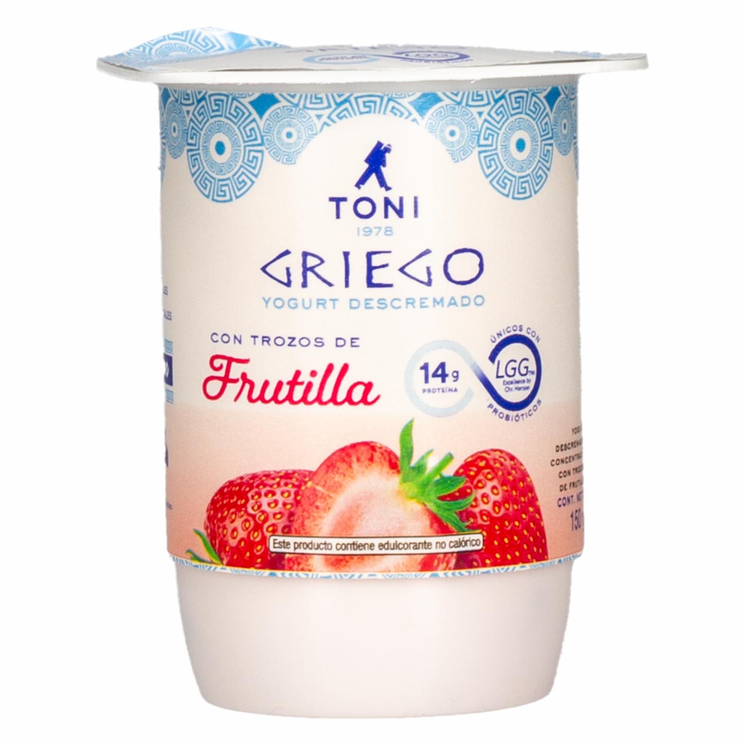Yogurt Griego Trozos De Frutilla TONI 150 G - Dollar Store
