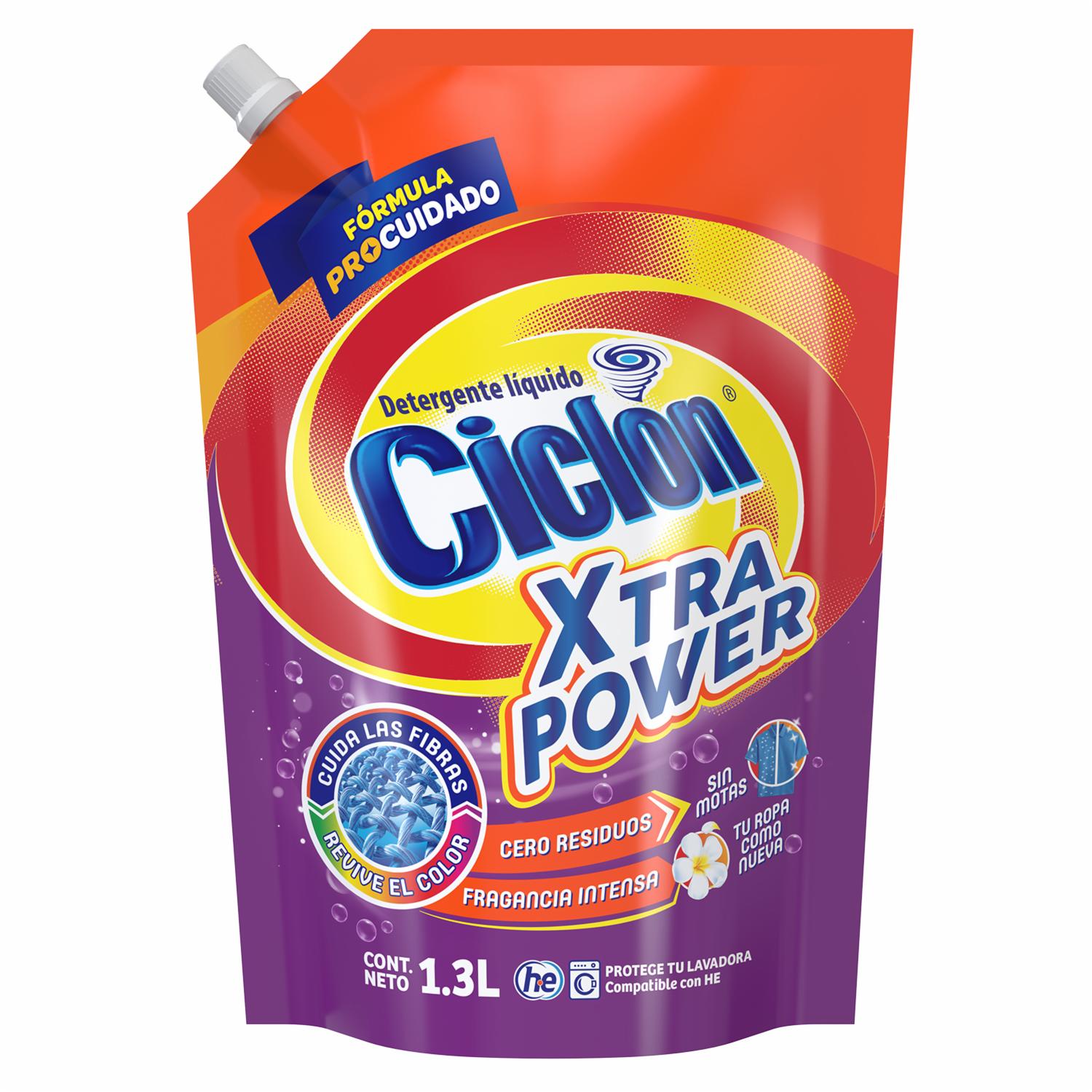 Detergente Líquido Xtra Power CICLÓN 1300 Ml - Dollar Store