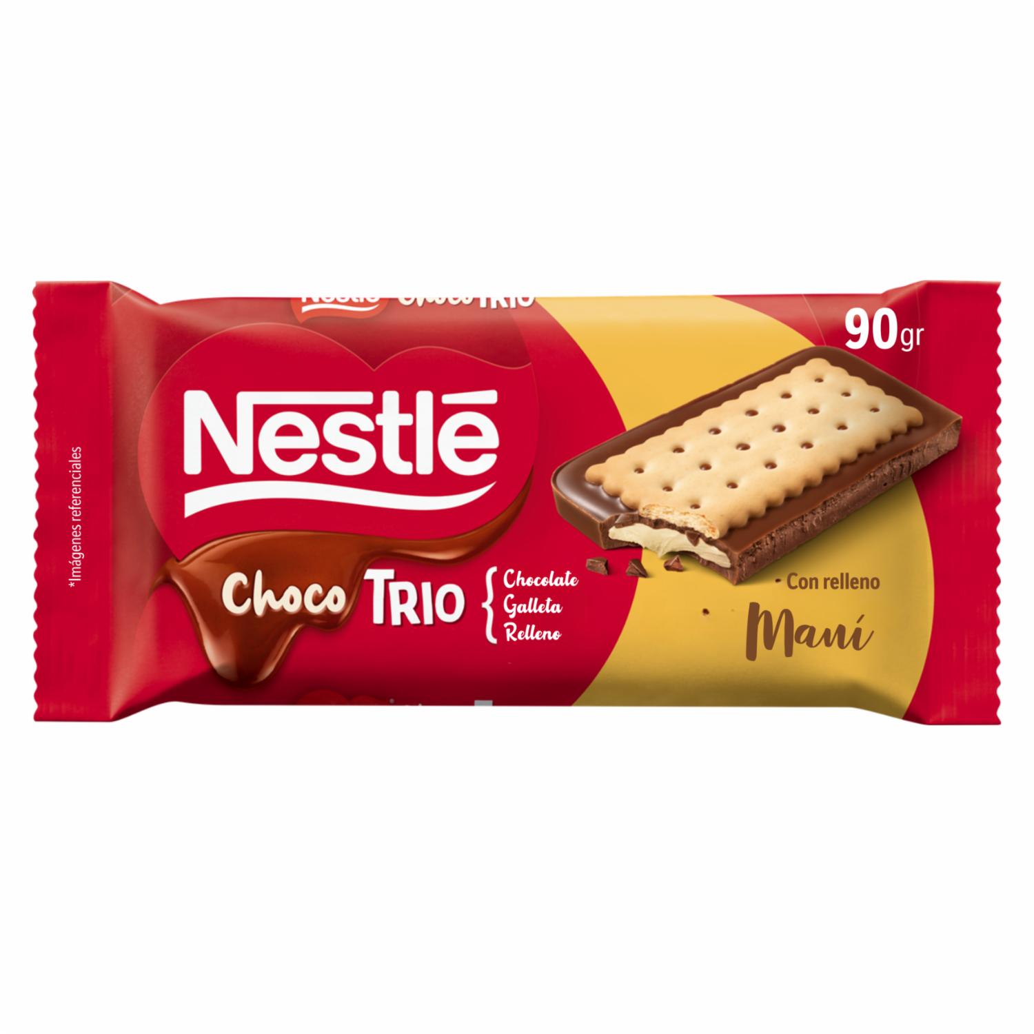 Chocolate En Tableta Con Galleta Y Maní NESTLÉ CHOCO TRIO 90 G - Dollar ...