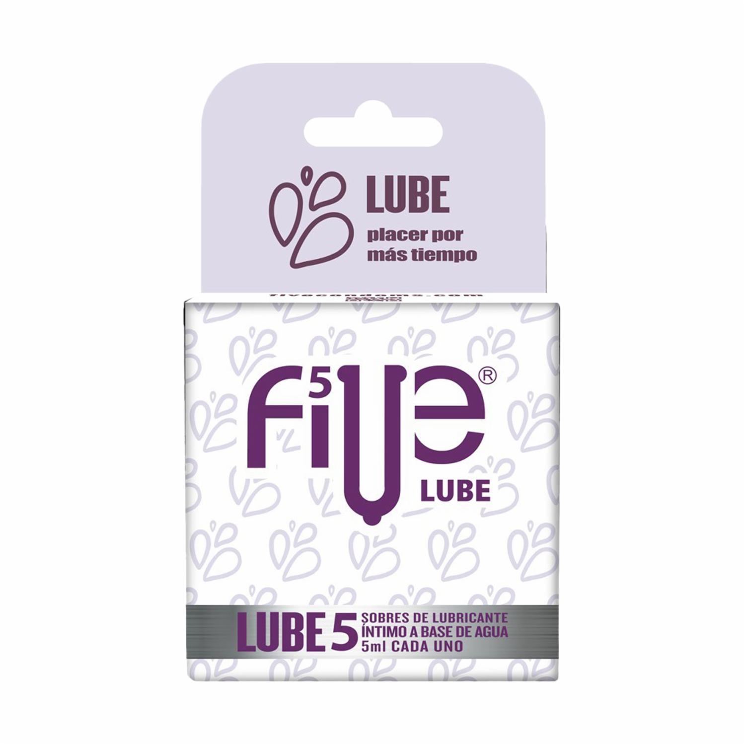 Lubricante Íntimo Lube FIVE 5 Unidaes - Dollar Store