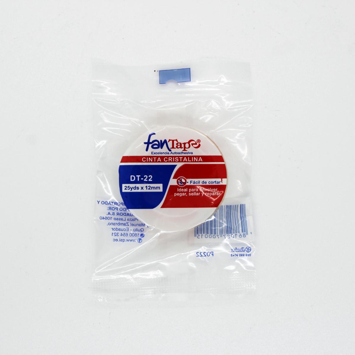 Cinta Adhesiva Cristalina FANTAPE 25YX12MM X12 - Dollar Store